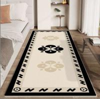 China Crystal Velvet Washable Bedroom Floor Carpet 80x160cm Rose Pattern Machine Made for sale