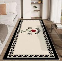 China Crystal Velvet Washable Bedroom Floor Carpet 80x160cm Rose Pattern Machine Made for sale
