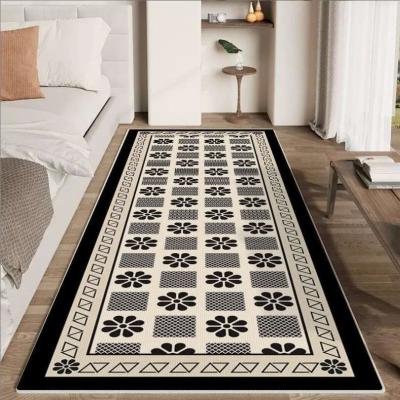 China Classic Flower Series Crystal Velvet Bedroom Floor Carpet 80x160cm Machine Washable for sale