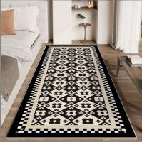 China Classic Flower Series Crystal Velvet Bedroom Floor Carpet 80x160cm Machine Washable for sale