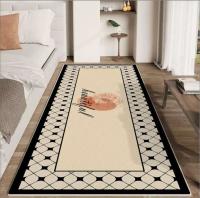 China Classic Fragrant Flower Crystal Velvet Bedroom Floor Carpet 120x200cm for sale