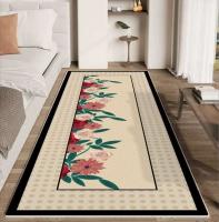 China Classic Fragrant Flower Crystal Velvet Bedroom Floor Carpet 120x200cm for sale