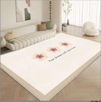 China Creamy Imitation Cashmere Rectangle Living Room Carpet 200x300cm for sale