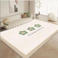 China Creamy Imitation Cashmere Rectangle Living Room Carpet 200x300cm for sale