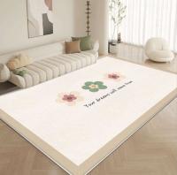 China Creamy Imitation Cashmere Rectangle Living Room Carpet 200x300cm for sale