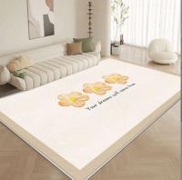 China Creamy Imitation Cashmere Rectangle Living Room Carpet 200x300cm for sale