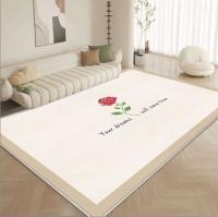China Creamy Imitation Cashmere Living Room Floor Carpet 200x300cm Machine Woven for sale