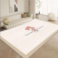 China Creamy Imitation Cashmere Living Room Floor Carpet 200x300cm Machine Woven for sale