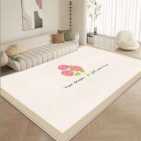 China Creamy Imitation Cashmere Living Room Floor Carpet 200x300cm Machine Woven for sale