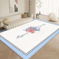 China Creamy Imitation Cashmere Living Room Floor Carpet 200x300cm Machine Woven for sale