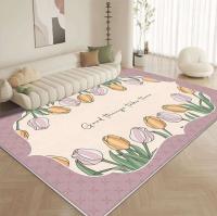China Imitation Cashmere Living Room Floor Carpet 120x180cm Machine Washable Custom Logo for sale