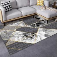 China Tree Leaf And Geometric Pattern Living Room Floor Carpet Special Style for sale