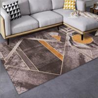China Tree Leaf And Geometric Pattern Living Room Floor Carpet Special Style for sale