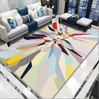China Polyester Fiber Living Room Floor Carpet 100x200 cm Customizable Machine Washable for sale
