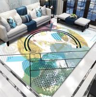 China Polyester Fiber Living Room Floor Carpet 100x200 cm Customizable Machine Washable for sale