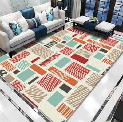 China Geometric Pattern Waved Curved Line Living Room Floor Carpet 100% Polyester Fiber Machine Washable for sale