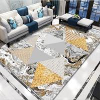China Geometric Pattern Waved Curved Line Living Room Floor Carpet 100% Polyester Fiber Machine Washable for sale