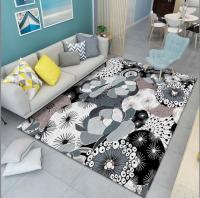 China Polyester Fiber Floral Tulip Rose Living Room Carpet 100x200cm Custom Size for sale