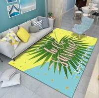 China Polyester Fiber Floral Tulip Rose Living Room Carpet 100x200cm Custom Size for sale