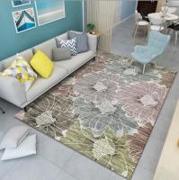 China Polyester Fiber Floral Tulip Rose Living Room Carpet 100x200cm Custom Size for sale