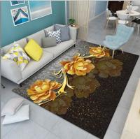 China Polyester Fiber Living Room Floor Carpet 100x160cm Machine Washable Rectangle for sale