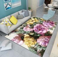 China Polyester Fiber Living Room Floor Carpet 100x160cm Machine Washable Rectangle for sale