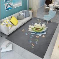 China Polyester Fiber Living Room Floor Carpet 100x160cm Machine Washable Rectangle for sale