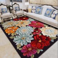 China Polyester Fiber Living Room Floor Carpet 100x160cm Machine Washable Rectangle for sale