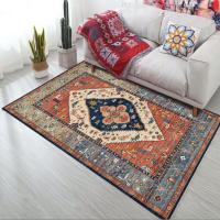 China Bosmia Ethnic Style Rectangle Polyester Fiber Floor Carpet 40x60cm to 300x200cm for Living Room Hotel for sale