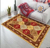 China Bosmia Ethnic Style Rectangle Polyester Fiber Floor Carpet 40x60cm to 300x200cm for Living Room Hotel for sale