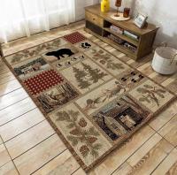 China Polyester Fiber Printed Ethnic Style Round Carpet 80x120cm Living Room Hotel Floor Carpet for sale