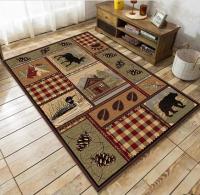 China Polyester Fiber Printed Ethnic Style Round Carpet 80x120cm Living Room Hotel Floor Carpet for sale