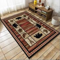 China Polyester Fiber Printed Ethnic Style Round Carpet 80x120cm Living Room Hotel Floor Carpet for sale