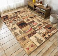 China Polyester Fiber Living Room Carpet 80x200cm American Style Animal Flower Ethnic Design for sale