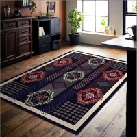 China 140x200cm Rectangle Polyester Fiber Living Room Hotel Carpet Ancient Ethnic Style for sale