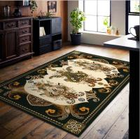China 140x200cm Rectangle Polyester Fiber Living Room Hotel Carpet Ancient Ethnic Style for sale