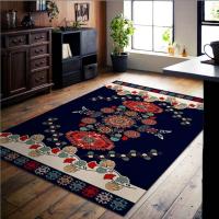 China 140x200cm Rectangle Polyester Fiber Living Room Hotel Carpet Ancient Ethnic Style for sale