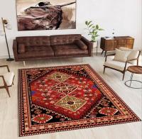 China 160x230cm Rectangle Persia Style Living Room Hotel Carpet Polyester Fiber Machine Made for sale