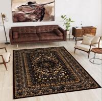 China Polyester Rectangle Living Room Carpet 120x160cm Persia Style Ancient Flower Pattern for sale