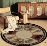 China American Style Round Animal Pattern Carpet 100% Polyester Fiber Living Room Hotel Carpet 60x60cm for sale