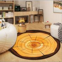 China Modern Growth Ring Round Animal Pattern Polyester Fiber Carpet 80x80cm Living Room Hotel for sale