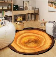 China Modern Growth Ring Round Animal Pattern Polyester Fiber Carpet 80x80cm Living Room Hotel for sale