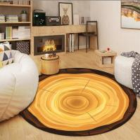 China Modern Growth Ring Round Animal Pattern Polyester Fiber Carpet 80x80cm Living Room Hotel for sale