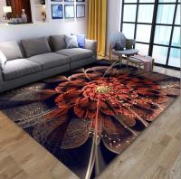 China 3D Printed Crystal Velvet Living Room Floor Carpet 200x300cm Custom Size for sale