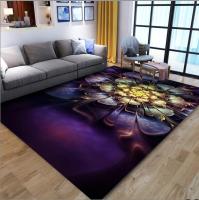 China 3D Printed Crystal Velvet Living Room Floor Carpet 200x300cm Custom Size for sale