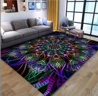 China 3D Printed Crystal Velvet Living Room Floor Carpet 200x300cm Custom Size for sale