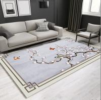 China Rectangle Modern Flower Living Room Carpet 80x120cm Polyester Fiber Machine Washable for sale