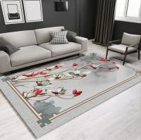 China Rectangle Modern Flower Living Room Carpet 80x120cm Polyester Fiber Machine Washable for sale