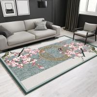 China Rectangle Polyester Fiber Living Room Carpet New Chinese Style 160x230cm for sale