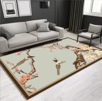 China New Chinese Style Polyester Fiber Living Room Floor Carpet 40x60cm Custom Size for sale